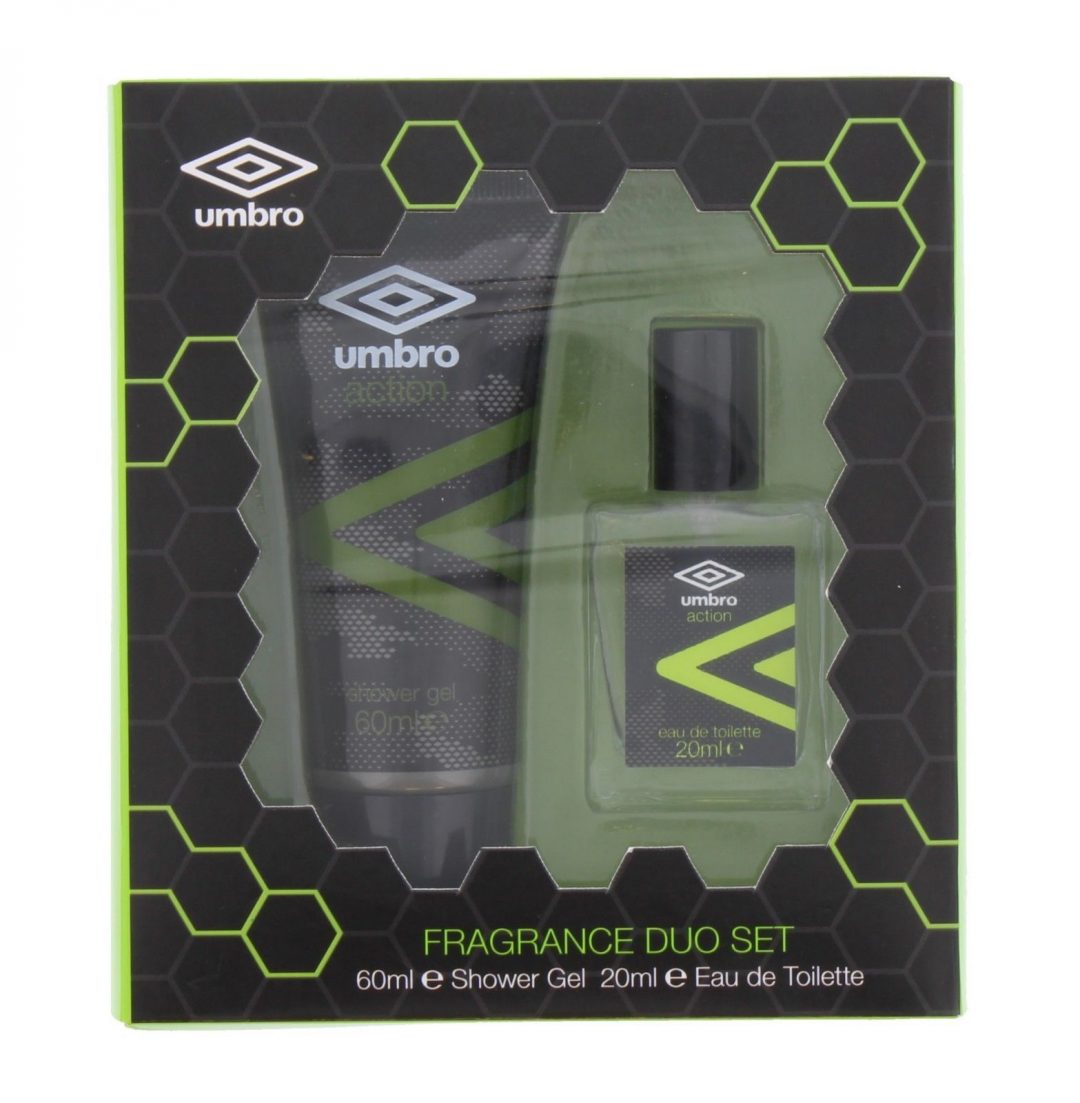 Umbro Action Men’s Fragrance Duo Gift Set (Black Green) | Glowii